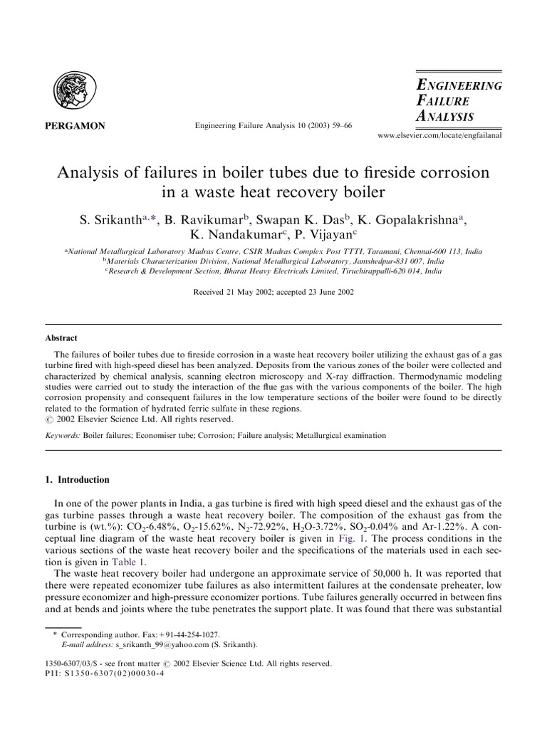 Analysis of Failures in Boiler Tubes Due | PDF | Boiler | Iron