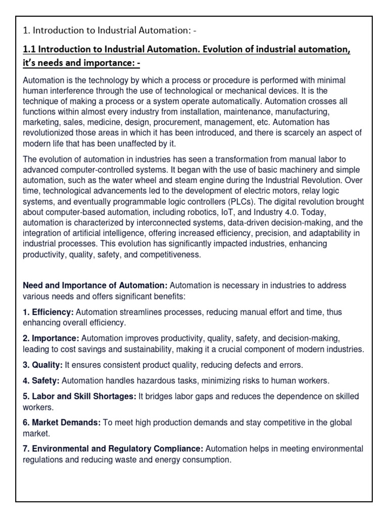 PLC Notes 1 | PDF | Programmable Logic Controller | Automation