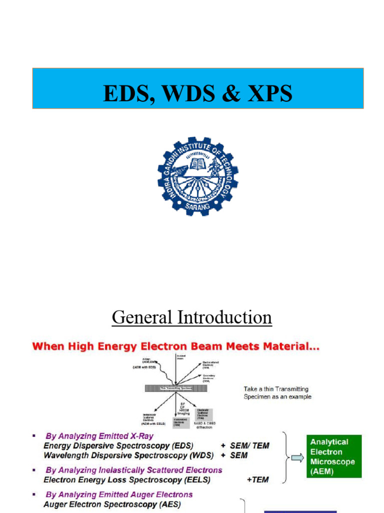 EDS, WDS & XPS: Principles & Uses | PDF | Science & Mathematics