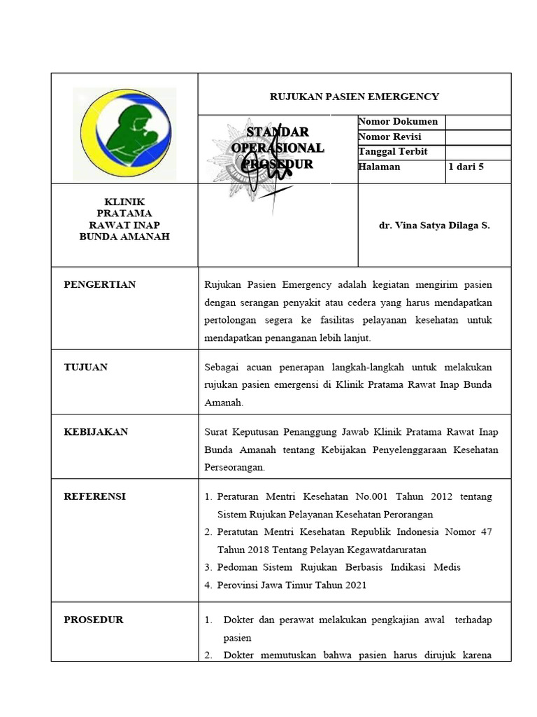 Sop Rujukan Emergency V | PDF | Pengembangan Diri