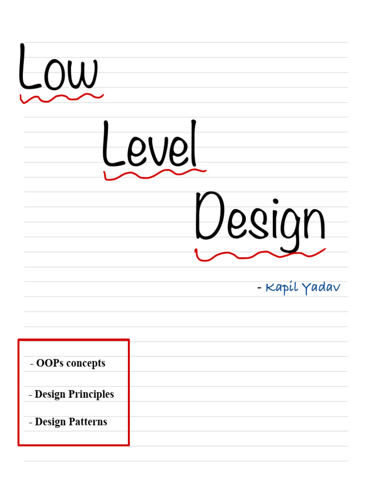 Low Level Design: Kapil Yadav | PDF