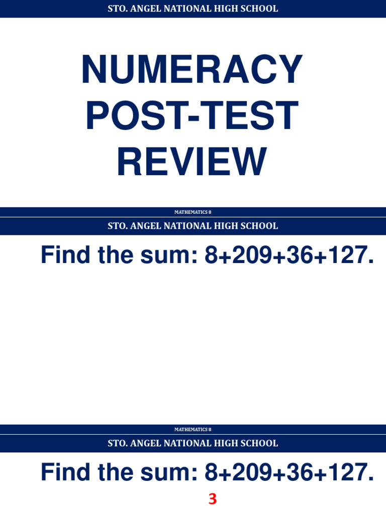 Numeracy Test Review | PDF | Elementary Mathematics | Arithmetic