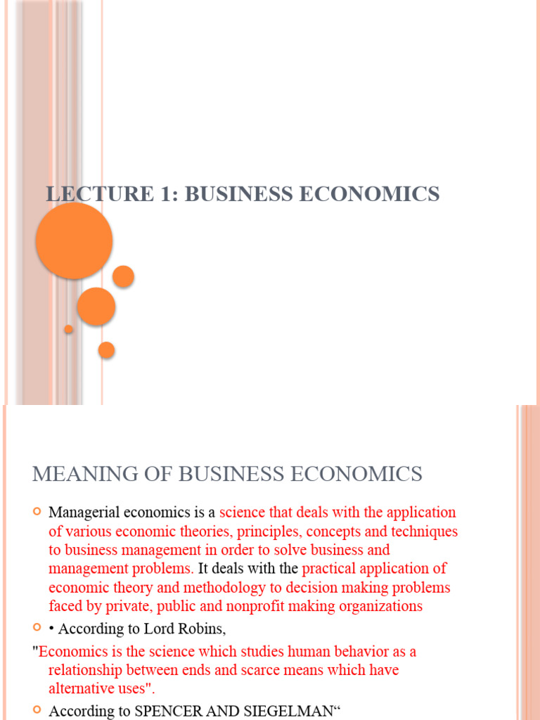 Unit 1 Intro To Business Economics | PDF | Microeconomics | Economics