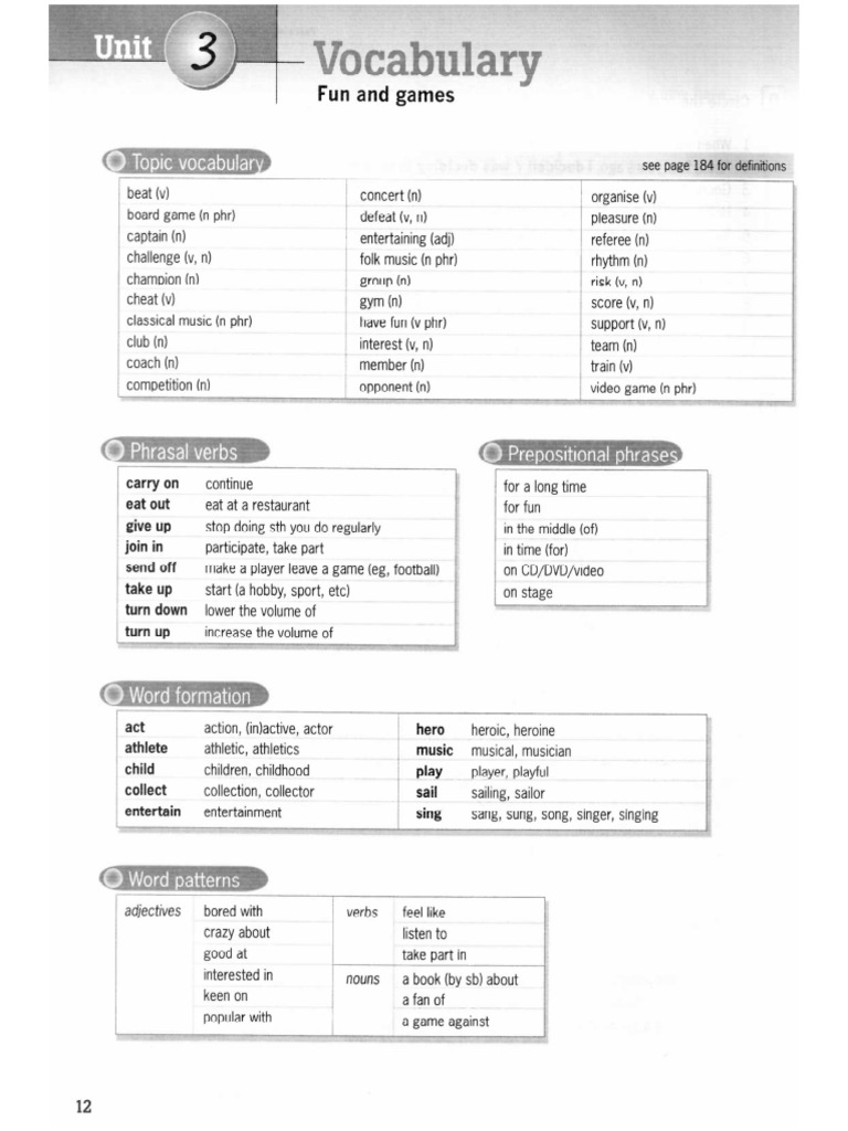 b1 Destination Vocab - Vocab List | PDF