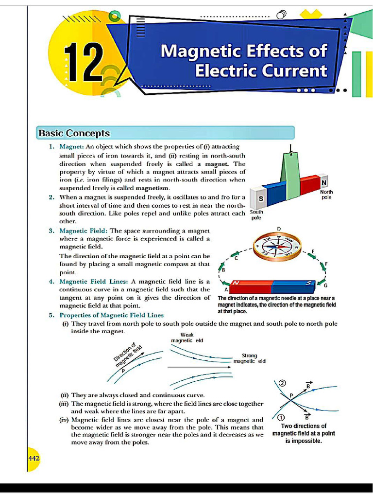 12.Magnetic Effects of Electric Current | PDF