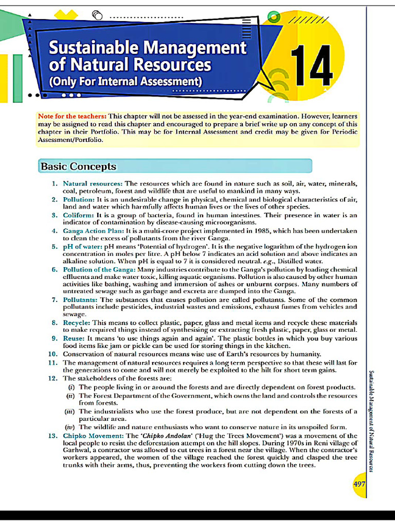 14.sustainable Management of Natural Resources | PDF