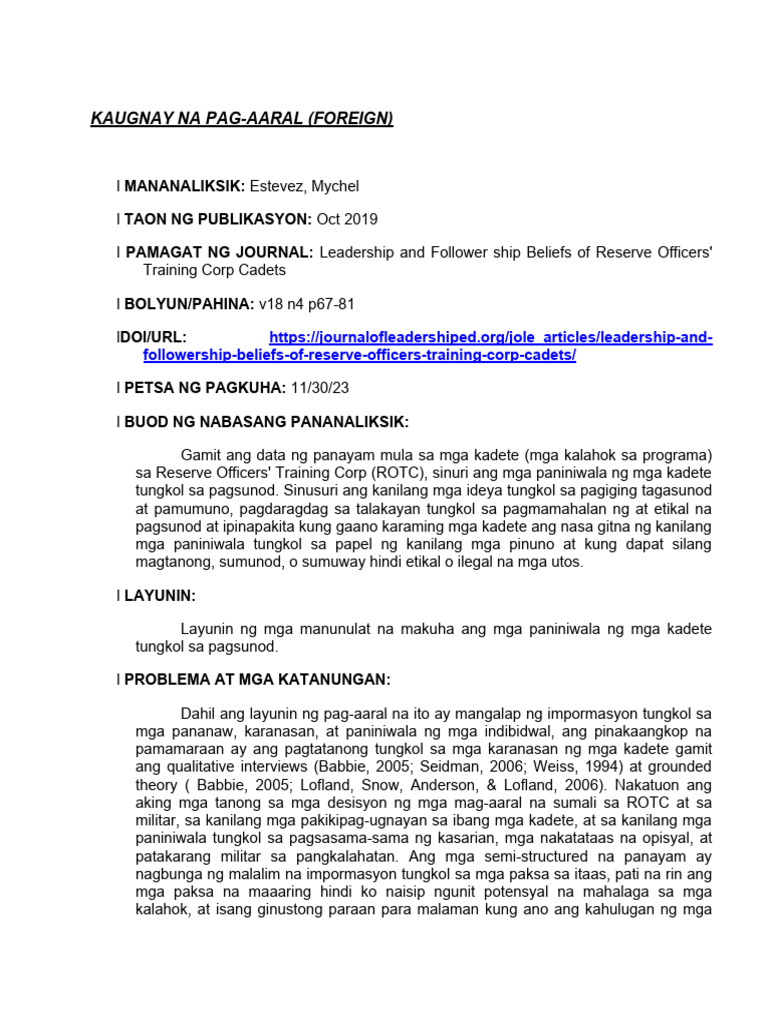 RRL - Enriquez, RJ | PDF