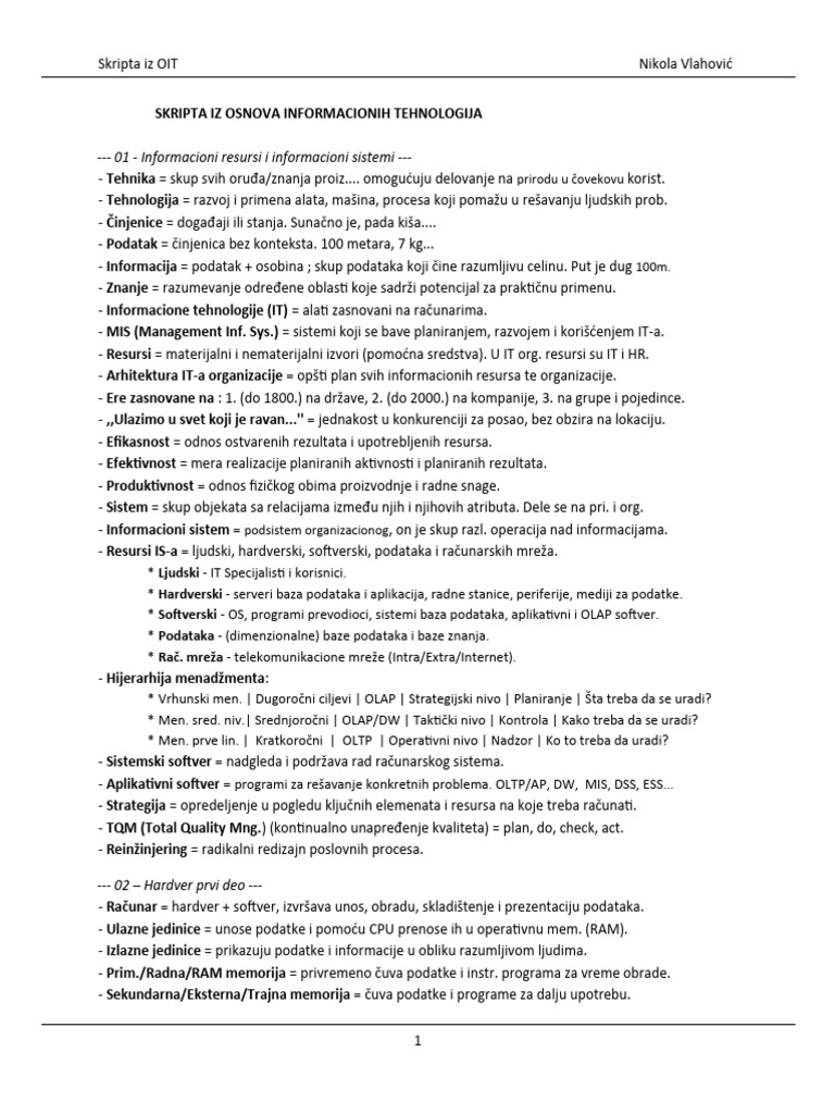 Skripta Iz OIT (1) | PDF