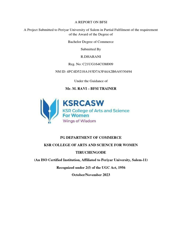 Naan Mudhalvan Project | PDF | Transaction Account | Banks