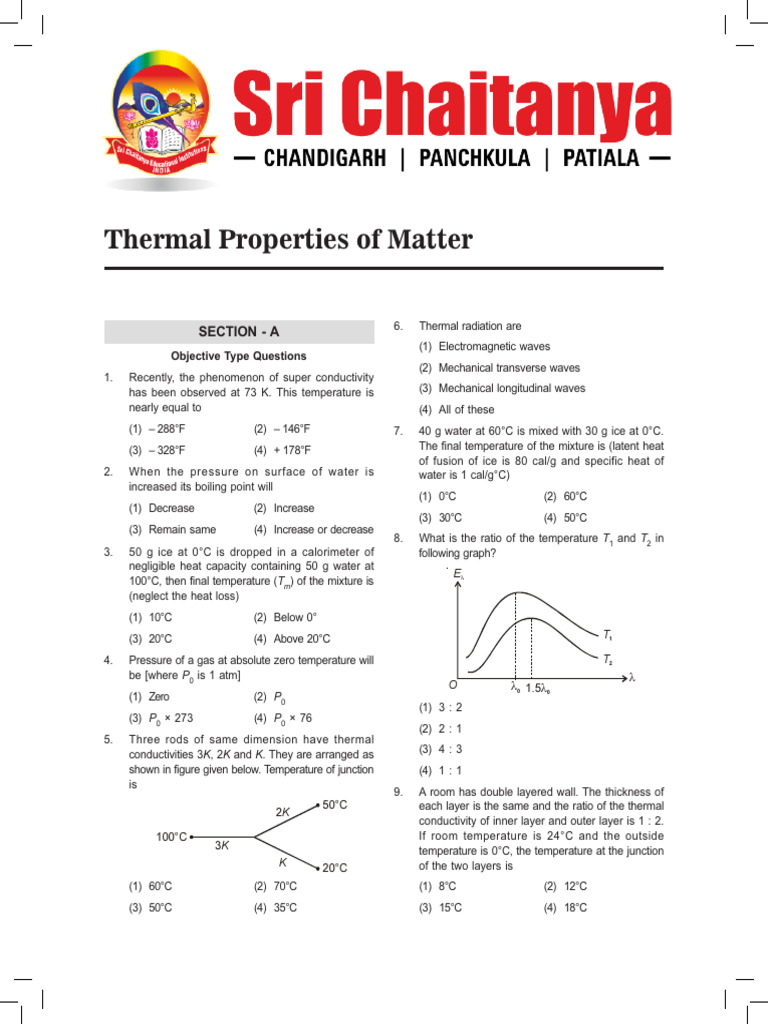 Thermal Properties of Matter | PDF | Thermal Expansion | Temperature