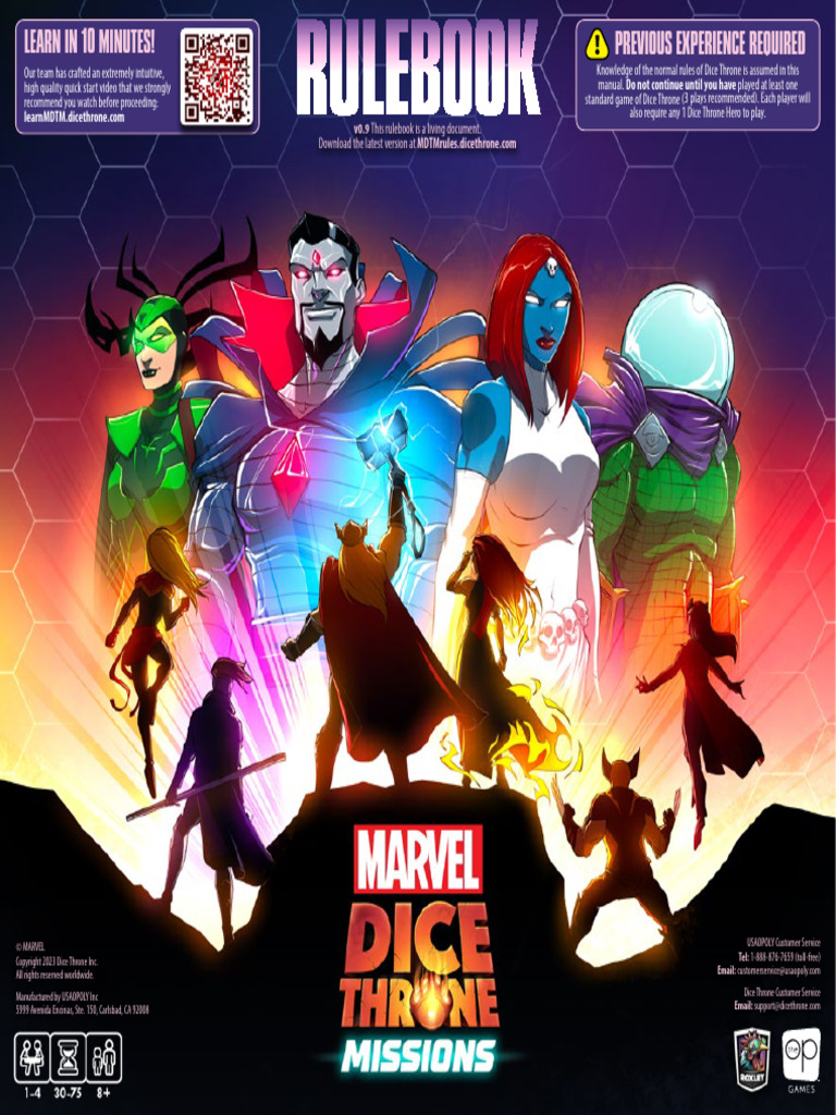 Marvel Dice Throne Missions Rulebook | PDF