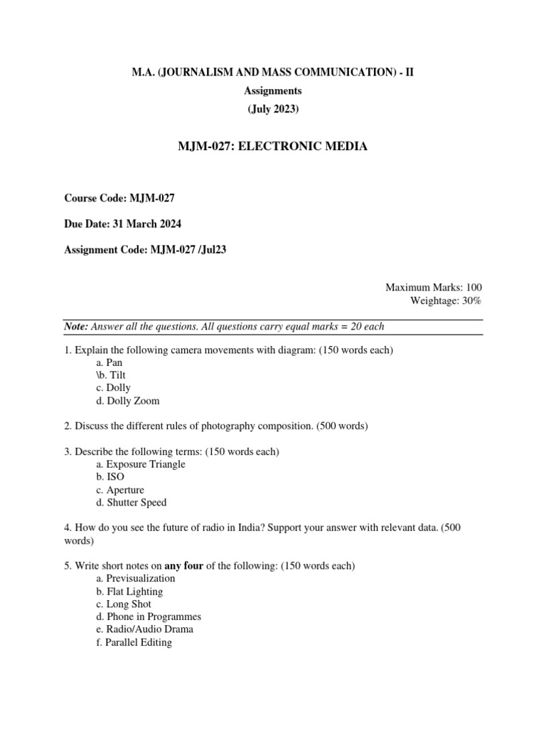 MJM 27 - July 23 | PDF | Exposure (Photography) | Film Speed