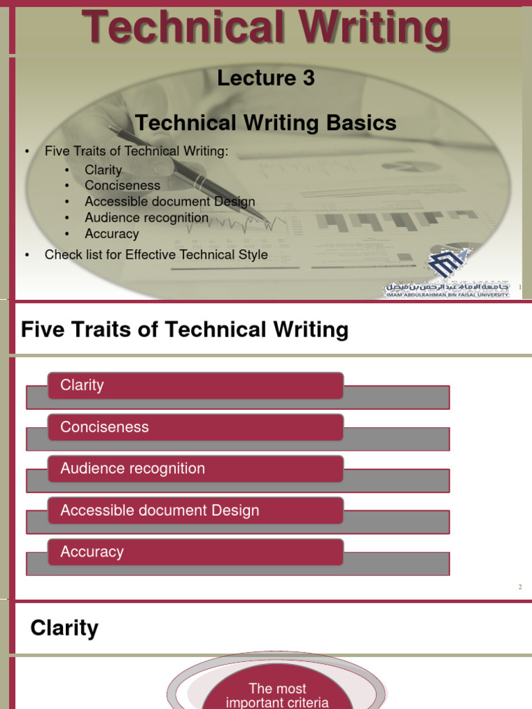 Lecture 3 - Technical Writing - Technical Writing Basics | PDF | Expert ...