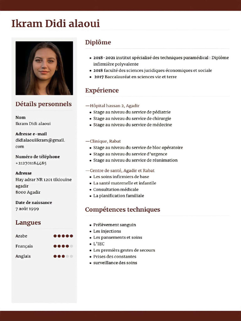 CV Ikram Alaoui | PDF