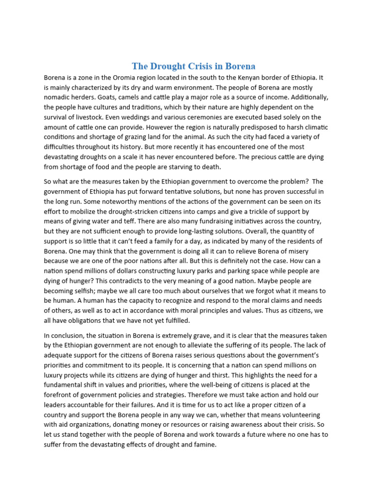 The Borena Draught | PDF | Hunger | Ethiopia