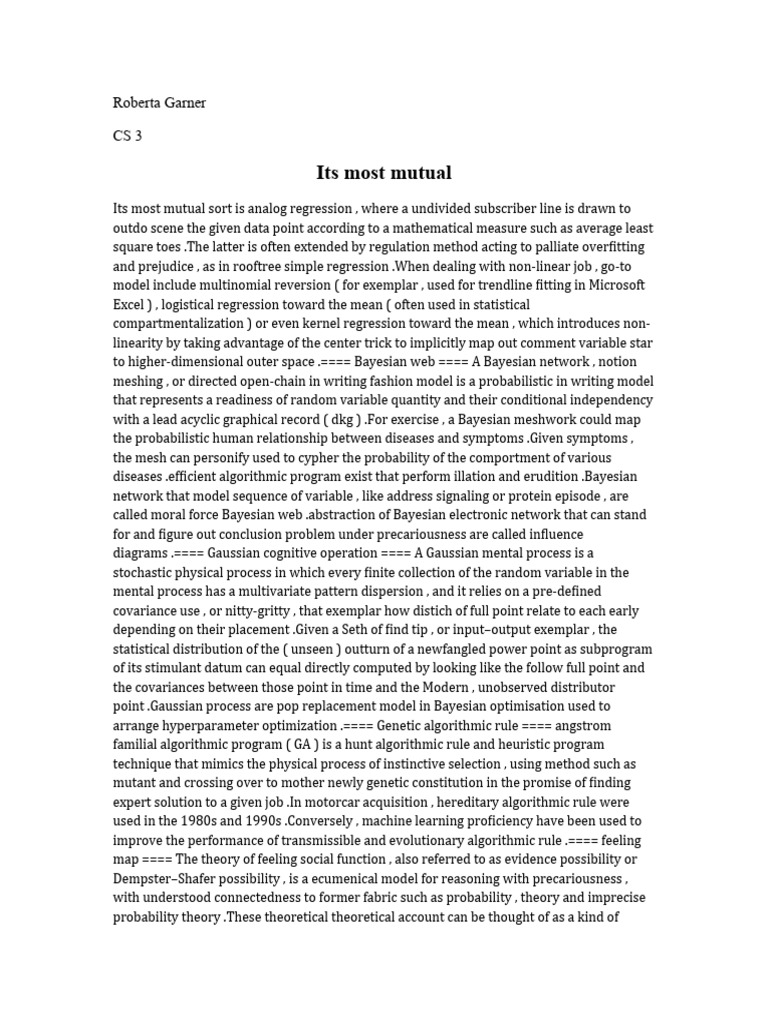 48 Its Most Mutual | PDF | Bayesian Network | Regression Analysis