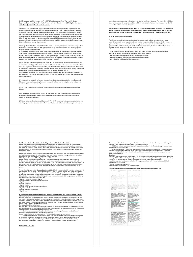 Indra Sawney Case (2 Files Merged) | PDF