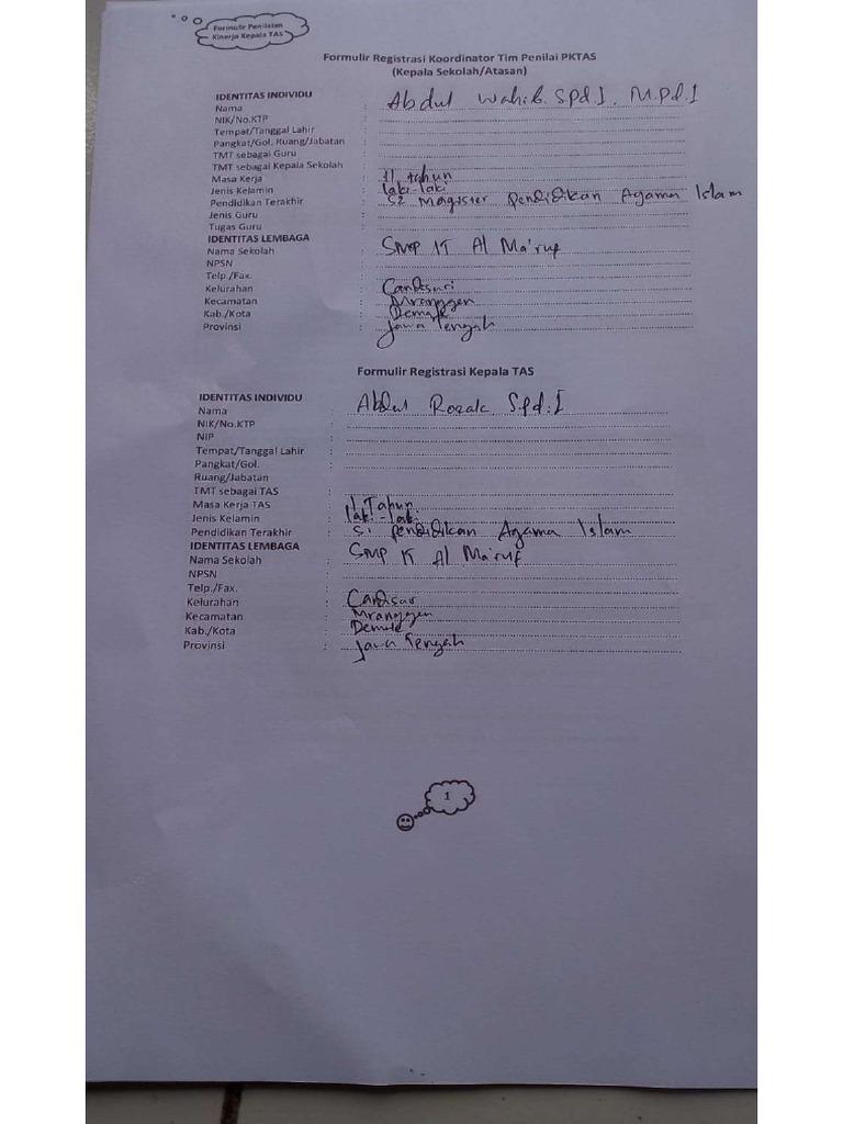 Haasil Penilaian Kinerja Tenaga Kependidikan | PDF