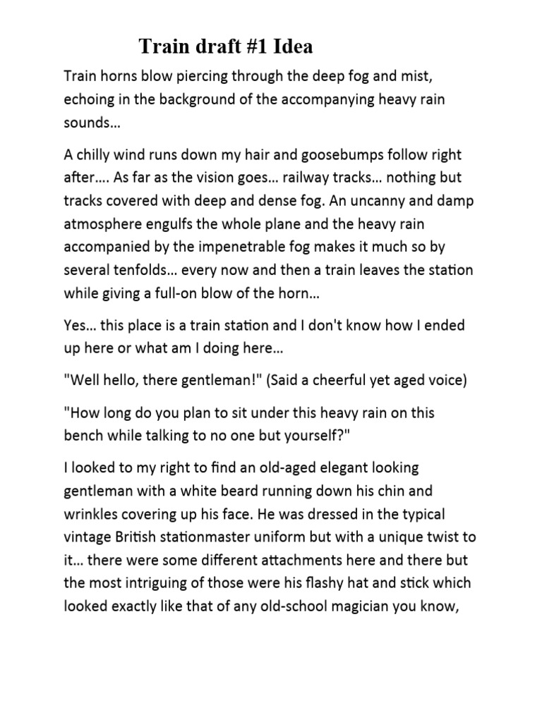 Train Draft #1 Idea - Pdf.edited | PDF | Afterlife | Religious Belief And Doctrine