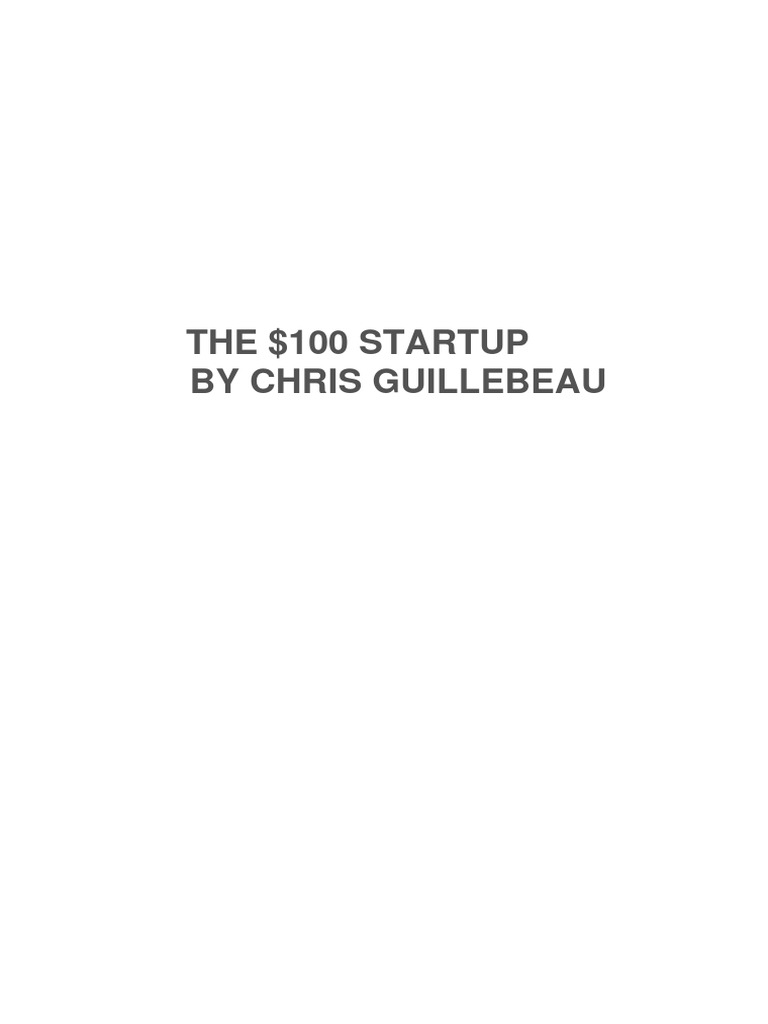 The 100 Startup | PDF | Startup Company | Small Business & Entrepreneurs