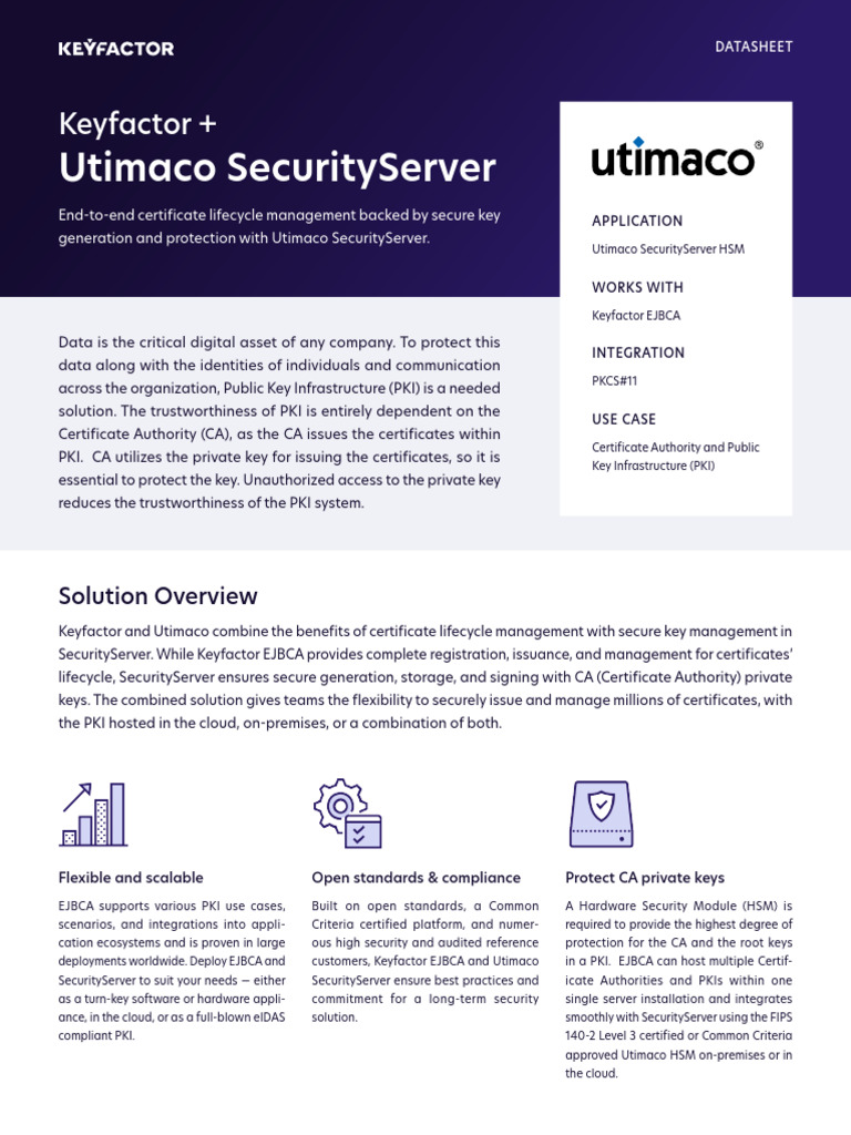 Utimaco Datasheet | PDF