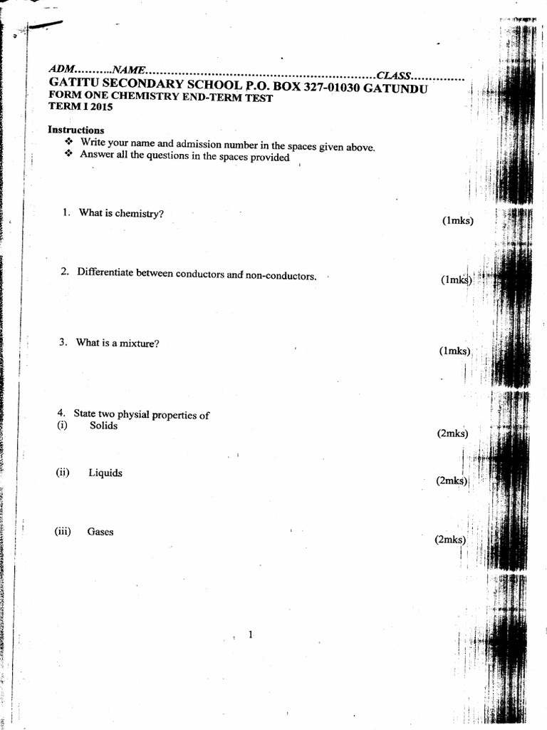 Physics Form 1 | PDF