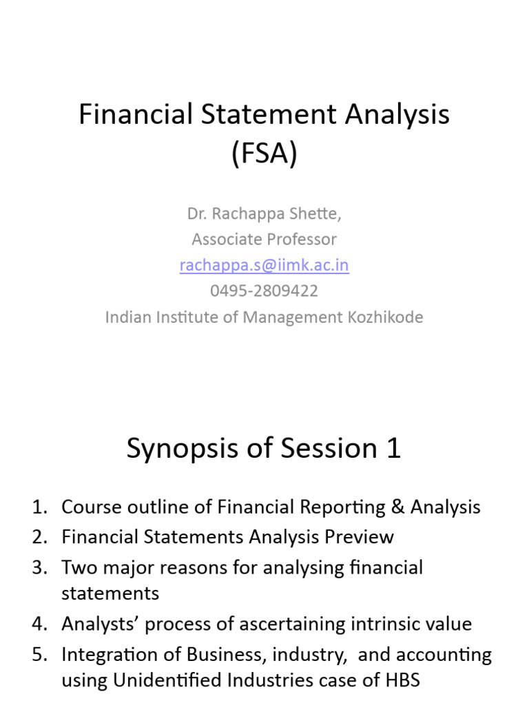 Financial Analysis for Students | PDF | Valuation (Finance) | Market ...
