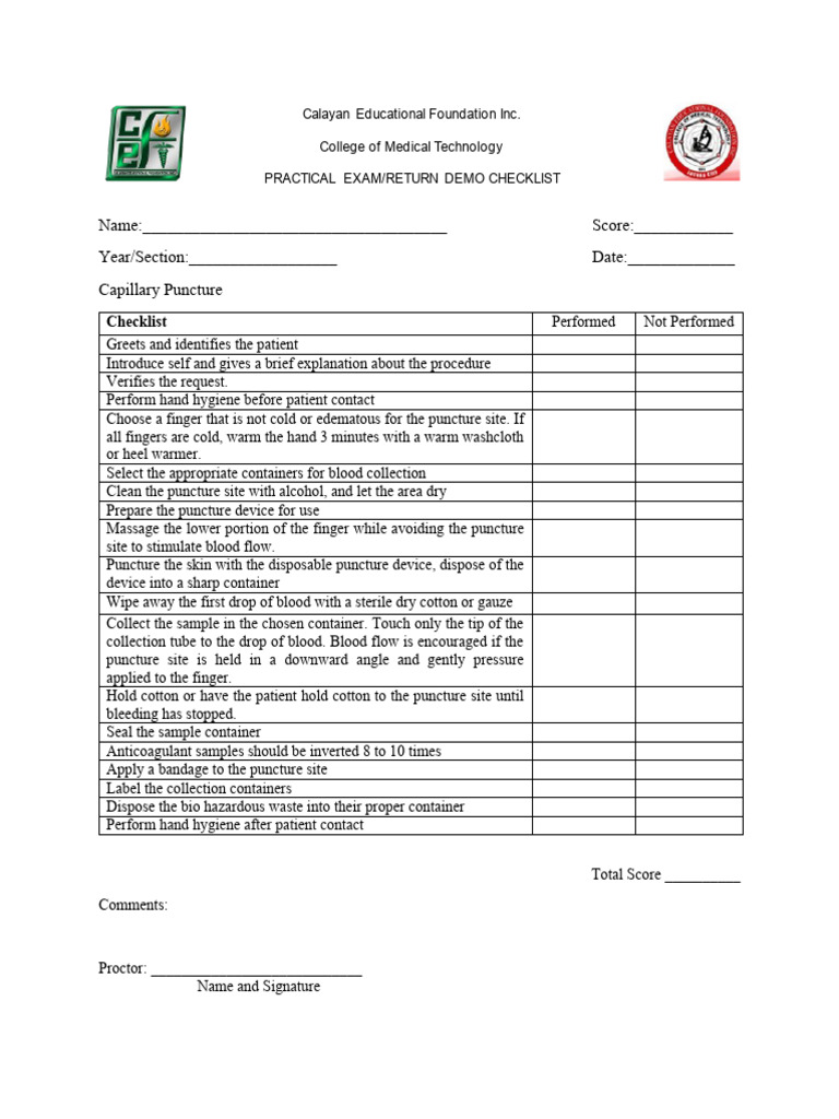 Fingerstick Capillary Puncture Novo | PDF | Science & Mathematics