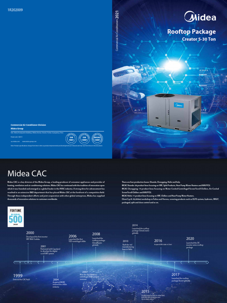 Midea - Rooftop Package - 5-30 Ton - Creator - 20200928 - V1-b2cfd ...