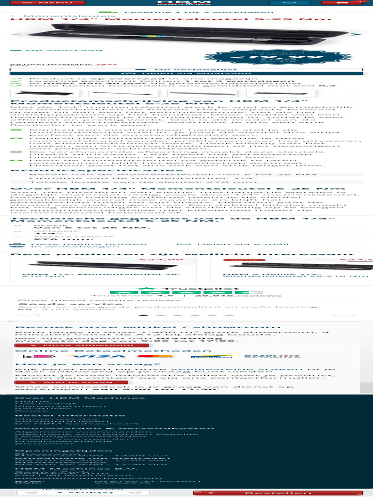 HBM 14 Momentsleutel 5-25 NM HBM Machines | PDF