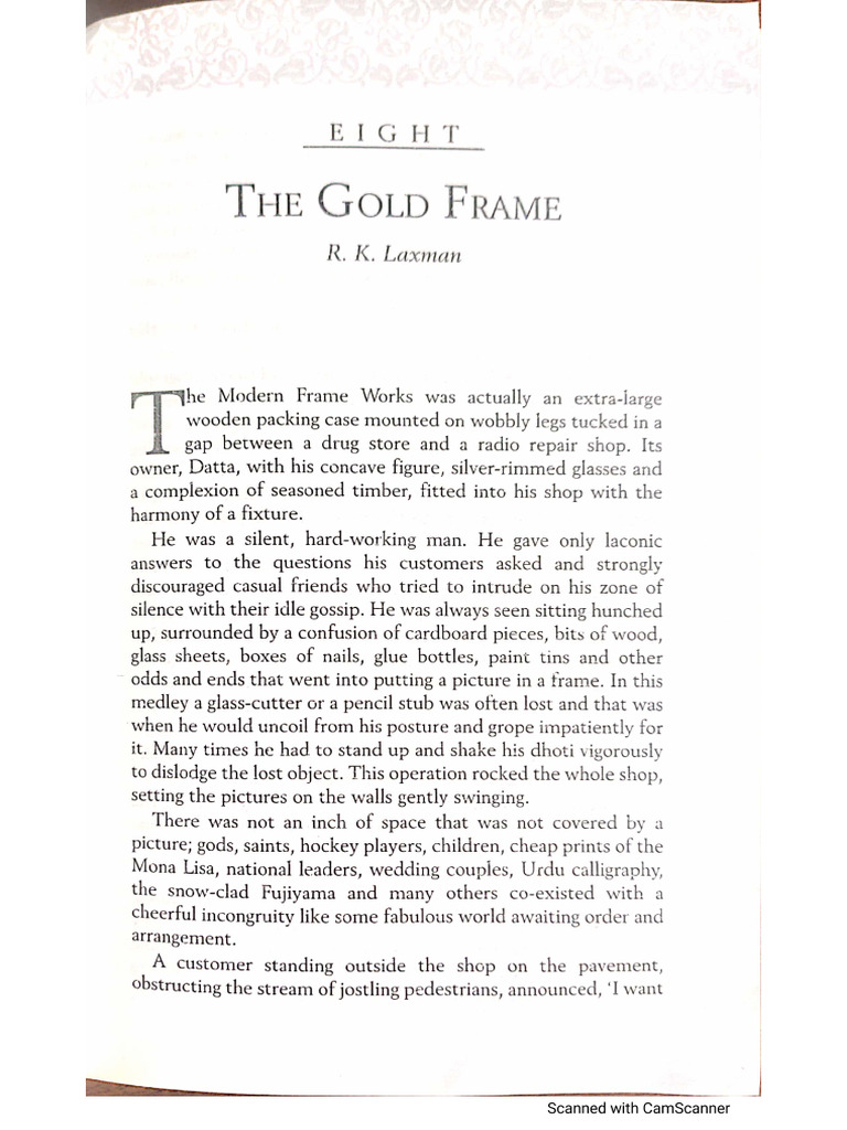 The Gold Frame by RK Laxman | PDF