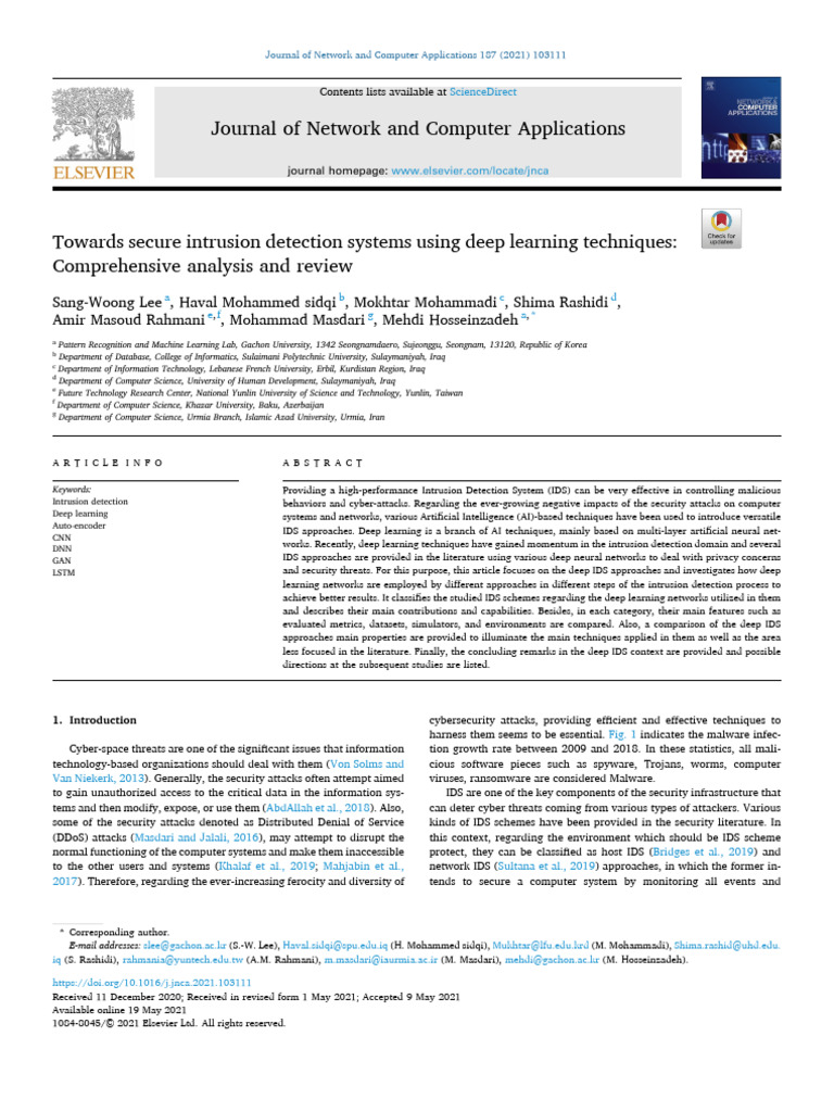 Deep Learning for Intrusion Detection | PDF | Deep Learning | Machine ...