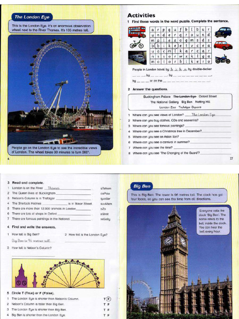 London A Day in The Citypdf Activities - 3 | PDF | London
