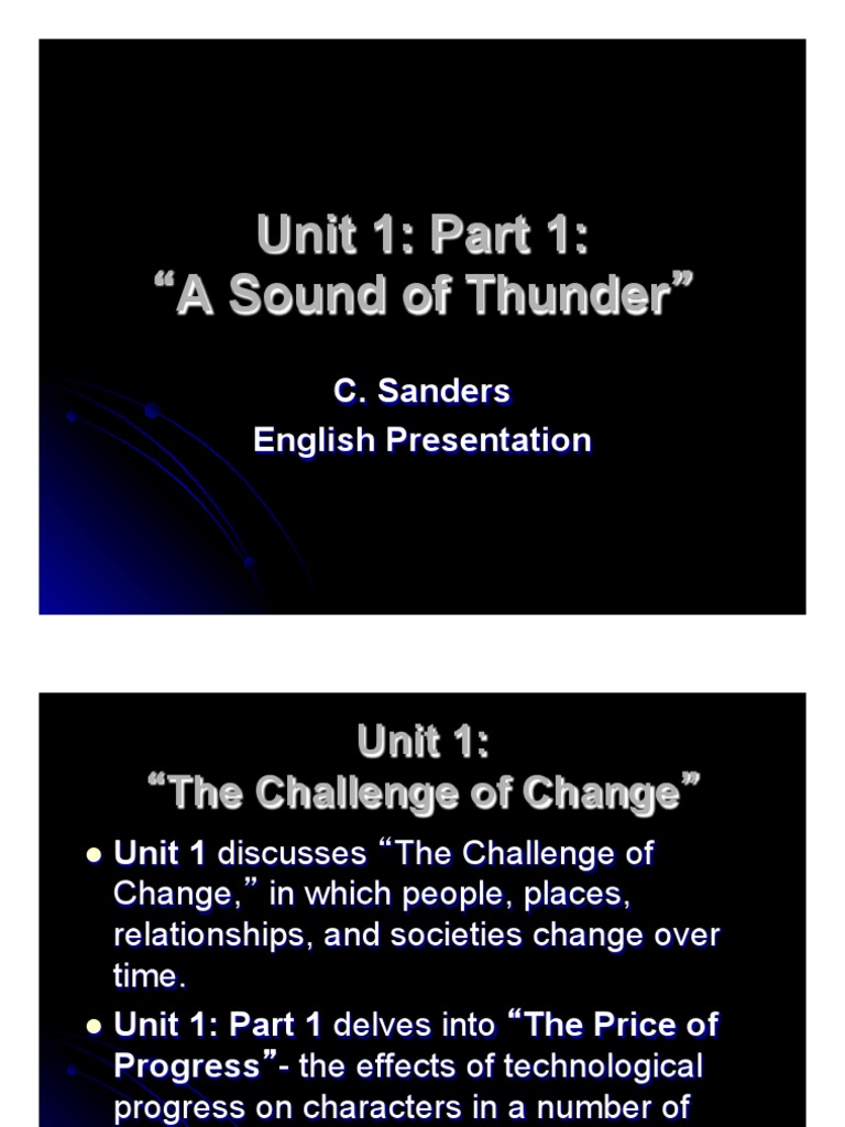 Exploring Change in "A Sound of Thunder" | PDF | Plot (Narrative ...