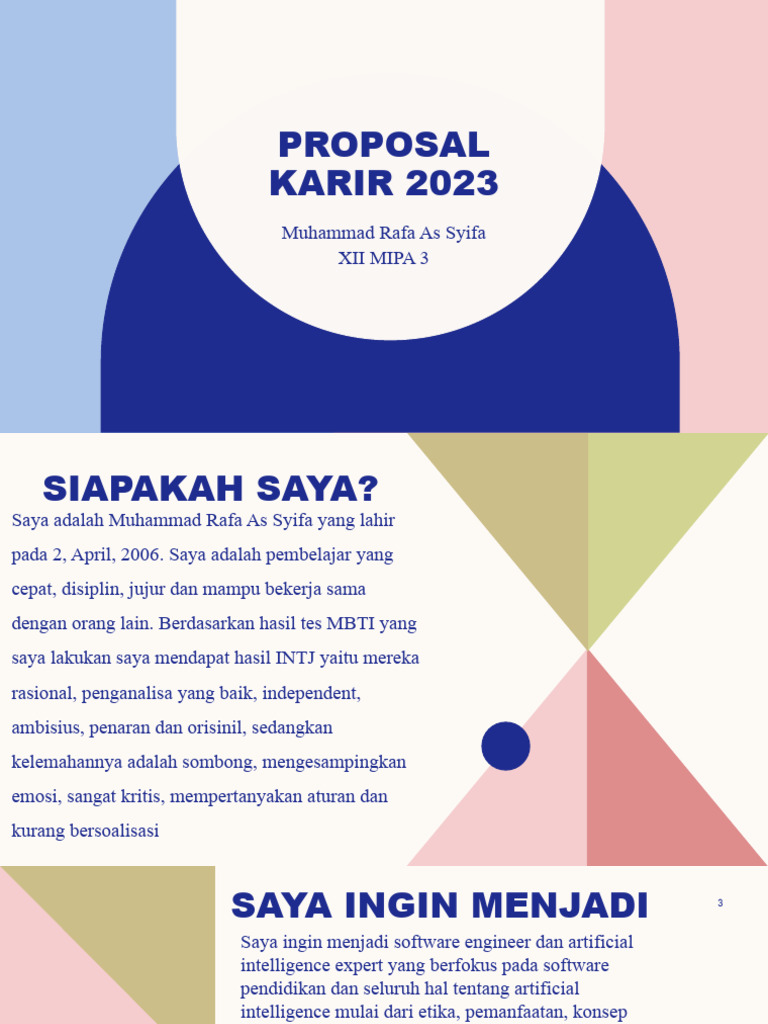 Proposal Karir 2023 Muhammad Rafa As Syifa | PDF