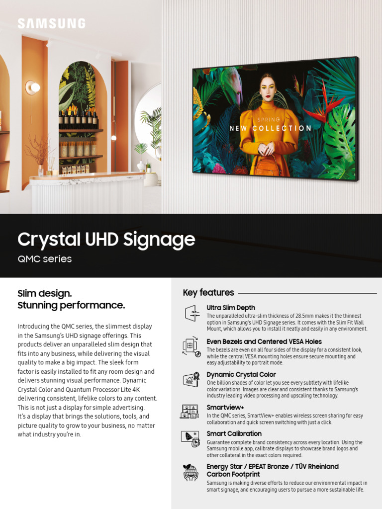 QMC Data Sheet | PDF | Hdmi | Display Resolution