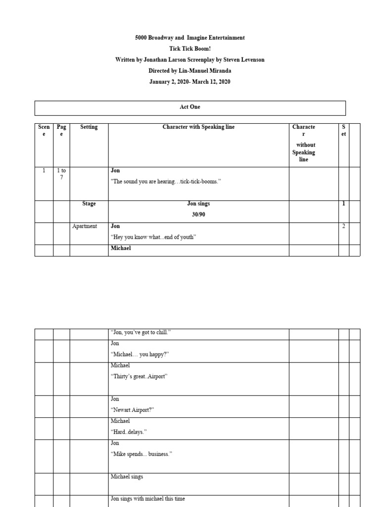 Scene Breakdown | PDF
