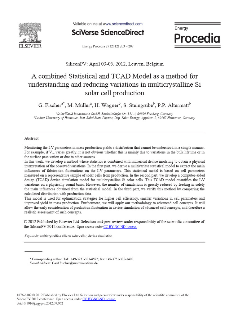 A Combined Statistical and TCAD Model As A Method For Understand 2012 ...