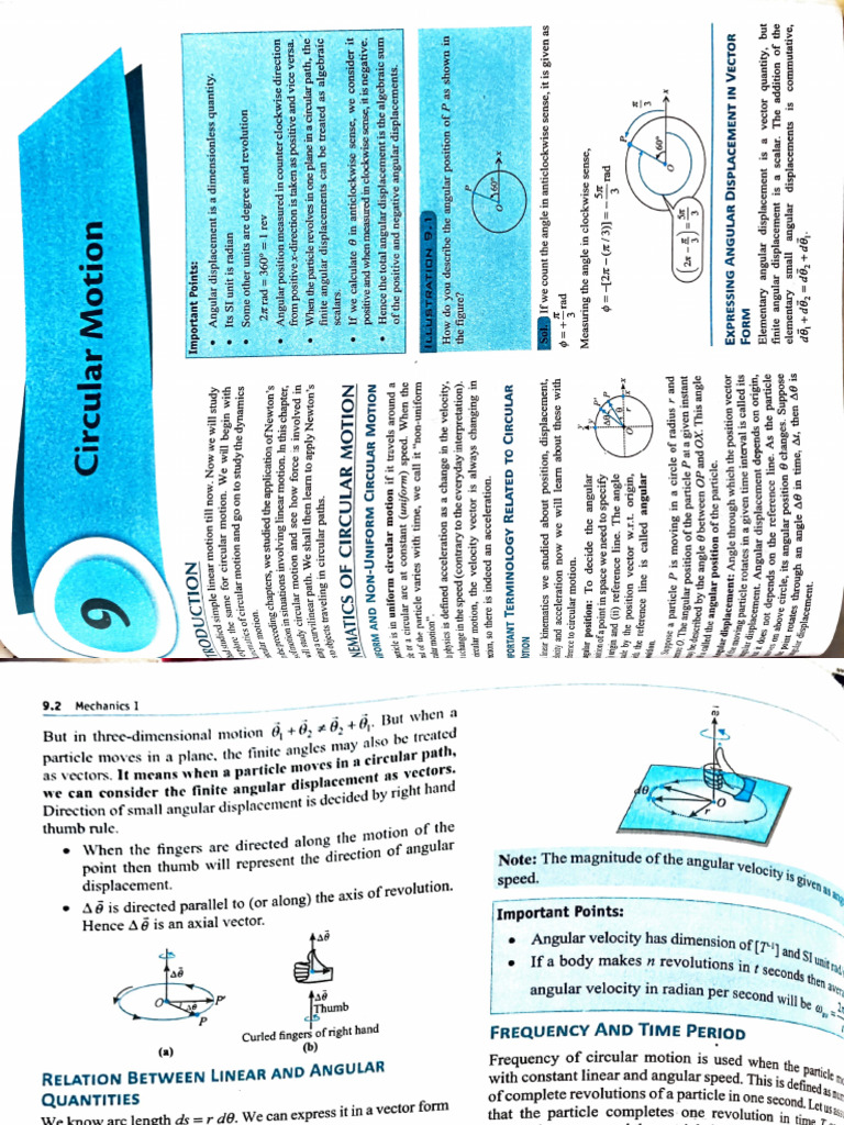 Circular Motion | PDF | Rotation Around A Fixed Axis | Angle