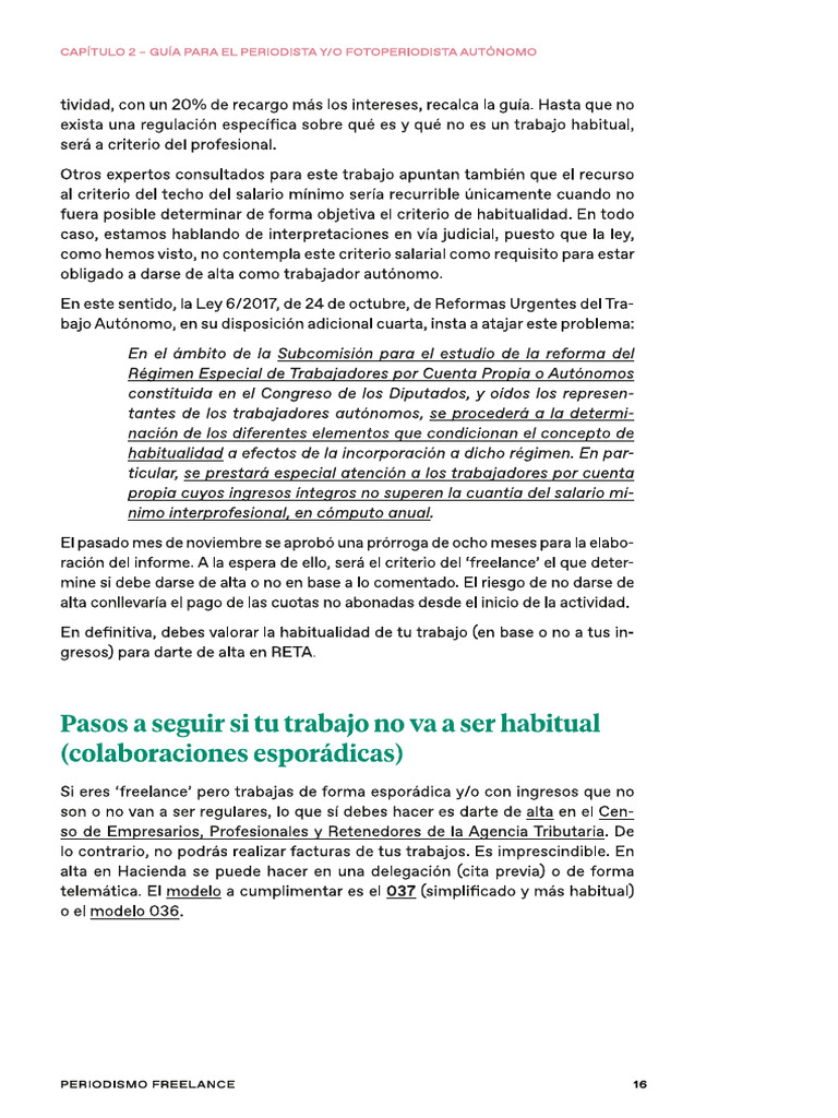 Guia Modelo 037 IAE-Periosistas Freelance | PDF