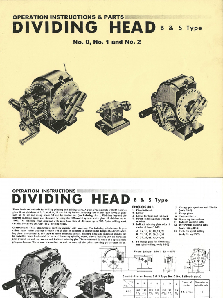 Dividing Head bs2 | PDF