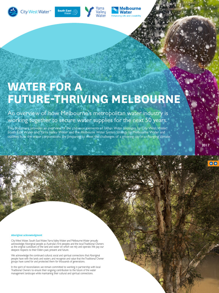 Water For Future Thriving Melbourne 0 | PDF | Sewage Treatment | Water