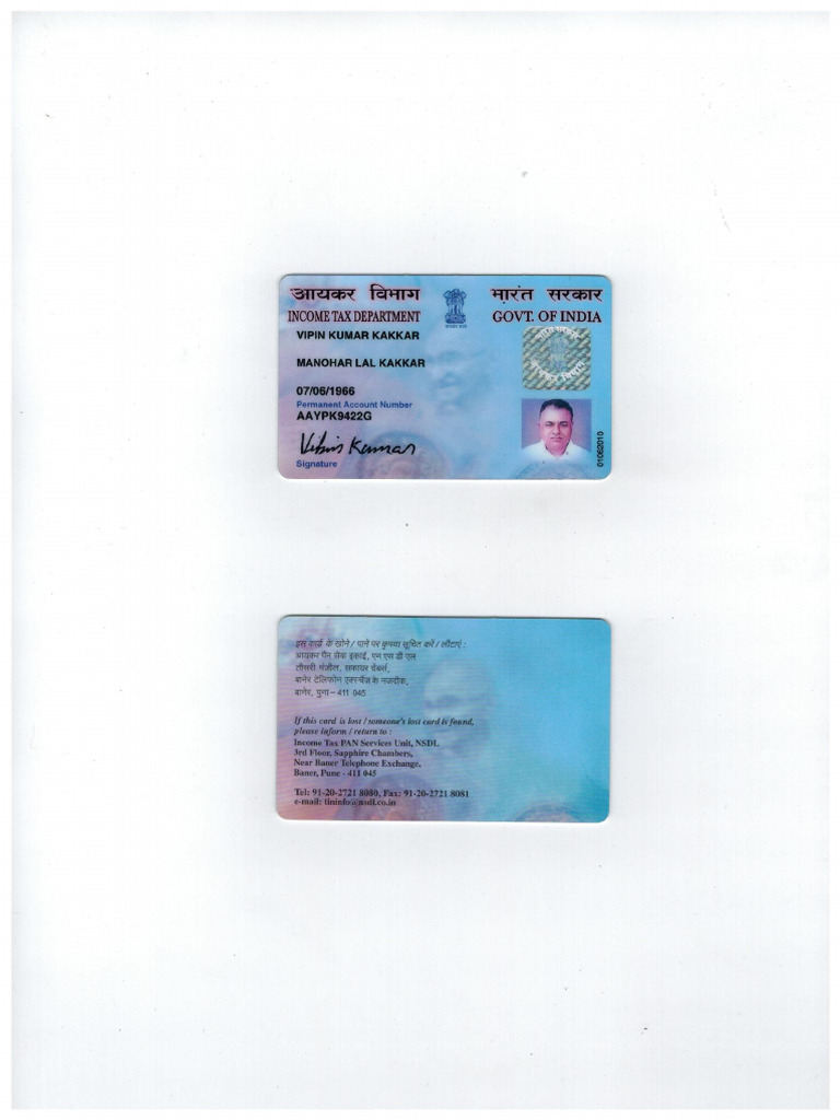 Pan Card Vipin (1) | PDF
