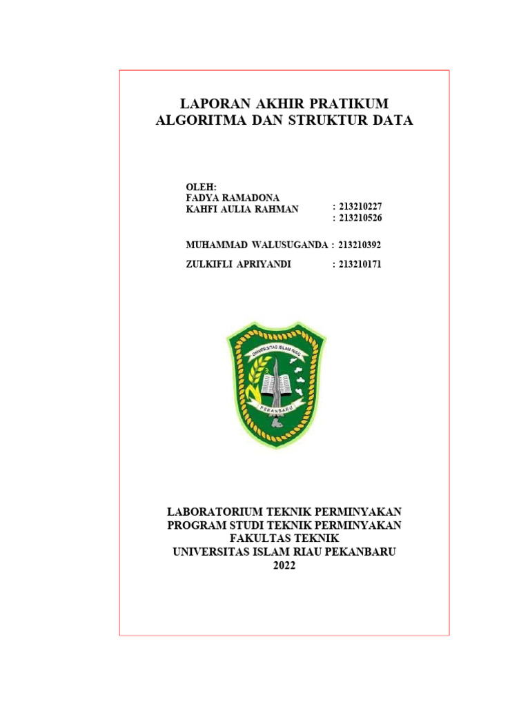 Laporan Akhir Prak Algo | PDF | Seni | Teknologi & Rekayasa