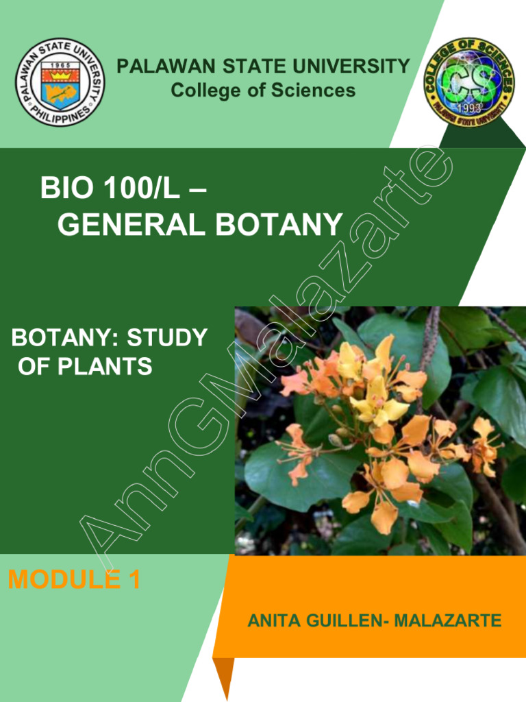 Module 1-Botany Study of Plants | PDF