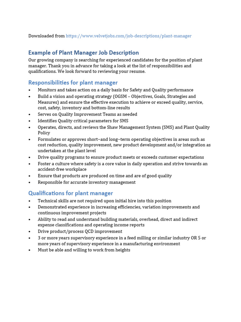 Plant Manager v4 | PDF