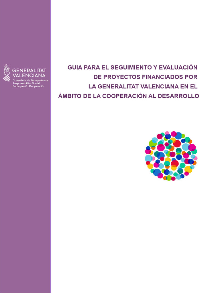 Guía para El Seguimiento y Evaluación de Proyectos Financiados Por La Generalitat Valenciana en ...