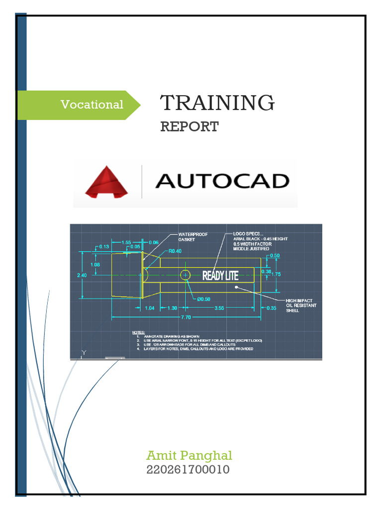 CMRA Polytechnic Industrial Training Report | PDF | Autodesk | Auto Cad