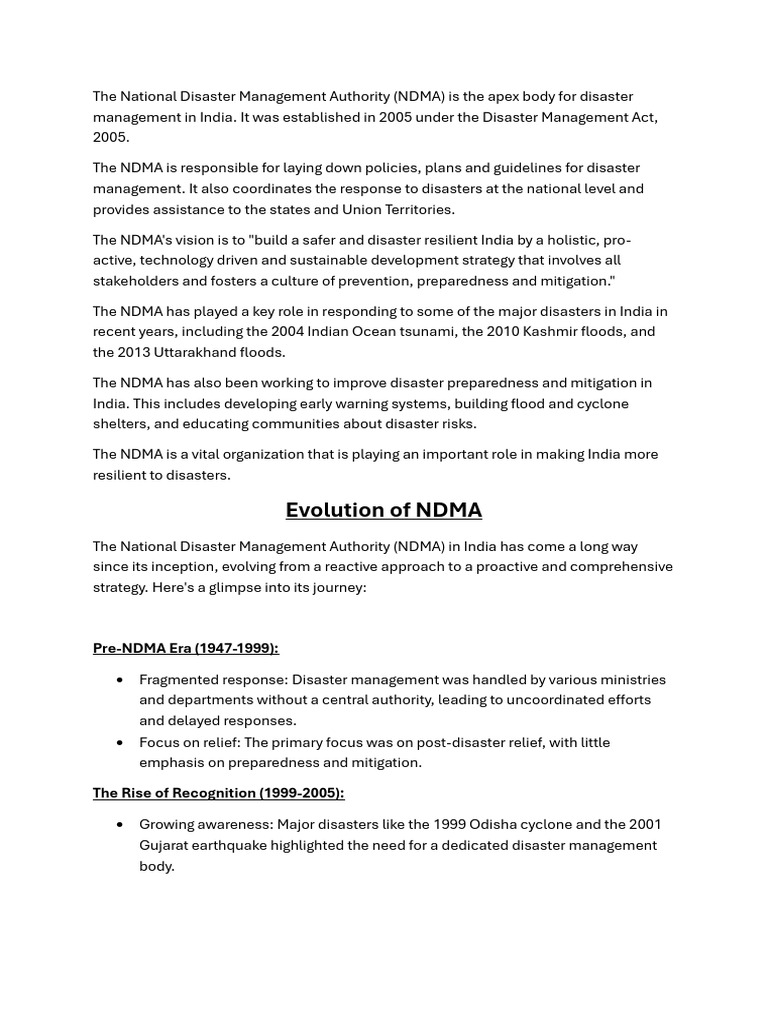 National Disaster Management Authority | Download Free PDF | Emergency ... National Disaster Management Authority | Download Free PDF | Emergency ...