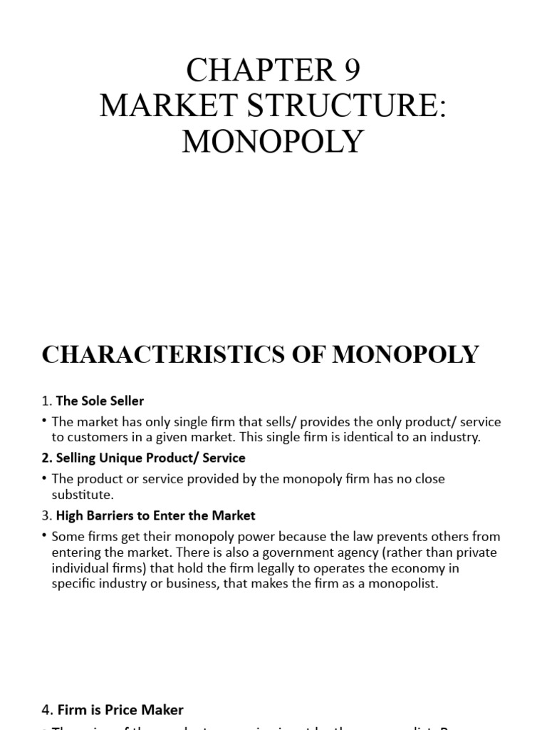 Monopoly Market Dynamics and Pricing | PDF | Monopoly | Price ...